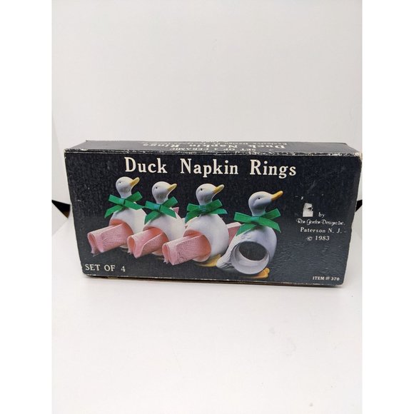 Dining | Ron Gordon 1983 Duck Napkin Rings Set Of 4 | Poshmark
